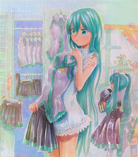 Hatsune Miku And Chibi Miku Vocaloid Drawn By Mayo Riyo Danbooru