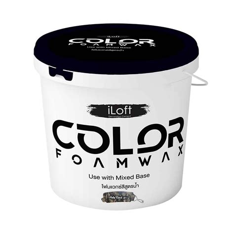 คัลเลอร์โฟมแว็กซ์ สูตรน้ำ Iloft รุ่น Color Foamwax ขนาด 900 กรัม สีดำ