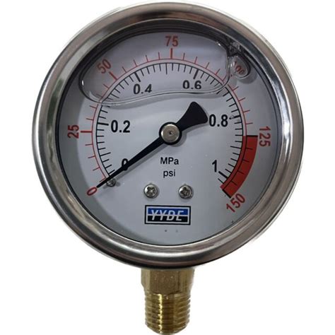 Manómetro con glicerina rango 0 100 psi METVAL SAS Importador de