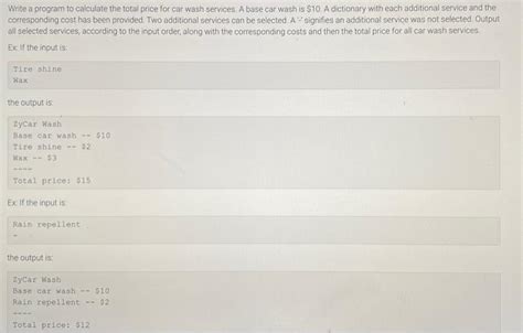 Solved Write A Program To Calculate The Total Price For Car