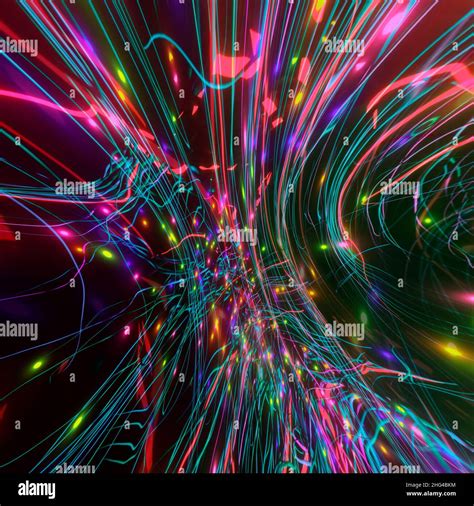 3d Render Abstract Background Musical Dynamic Modern Melody Beautiful Intertwining Lines Club