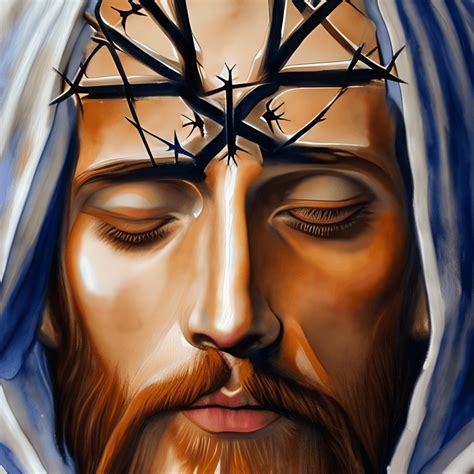 Jesus Crown Of Thorns Painting Creative Fabrica