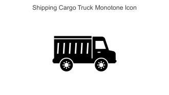 Shipping Cargo Truck Monotone Icon In Powerpoint Pptx Png And Editable Eps Format PPT Example