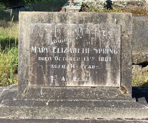 Mary Elizabeth Garnett Spring Find A Grave Memorial