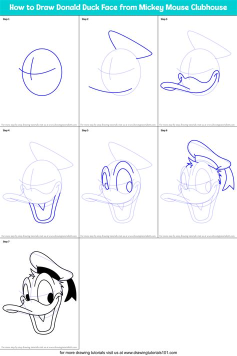 How To Draw Donald Duck Easy Step By Step Disney