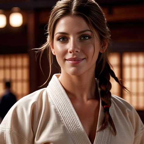 Premium Ai Image Woman In Karate Outfit Smiling