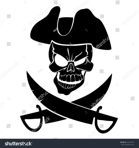 Jolly Roger Cocked Hat Sabers Stock Vector Royalty Free 169273955