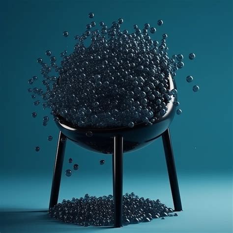 Premium Ai Image Black Particle Ball From Small Particles Liquid