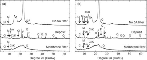 X Ray Diffraction Patterns Of Suspended Solids In The Natsui River A
