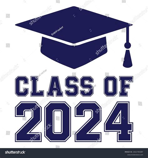 Lettering Class 2024 Greeting Invitation Card Stock Vector Royalty Free 2421793287 Shutterstock
