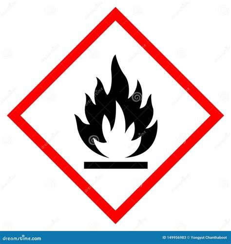 Muestra Inflamable Del S Mbolo Ejemplo Del Vector Aislante En La