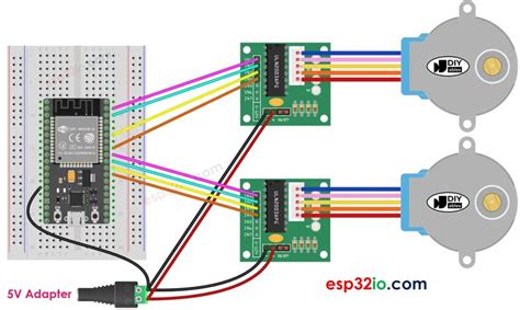 esp32 28byj 48 stepper motor uln2003 driver esp32 tutorial motor