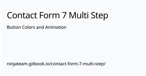 Button Colors And Animation Contact Form 7 Multi Step