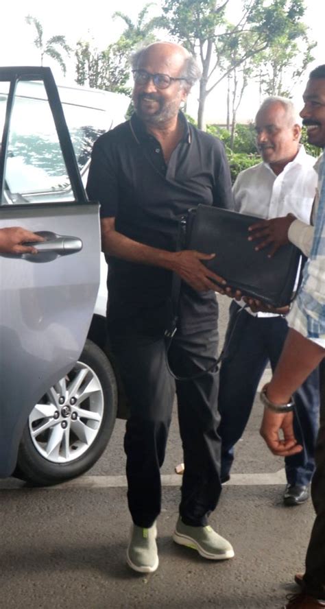 Mumbai Indian Actor Rajinikanth Arrives At The Airport