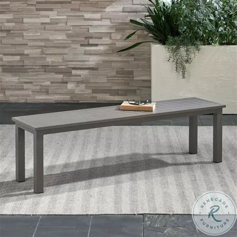 Plantation Key Granite Outdoor Dining Bench From Home Gallery Stores