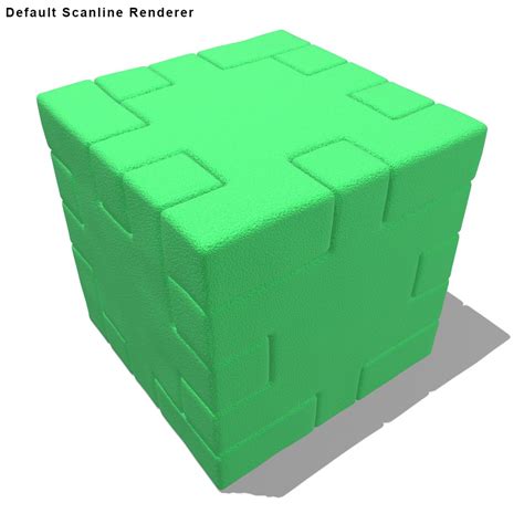 D Model Realistic Happy Cube Green