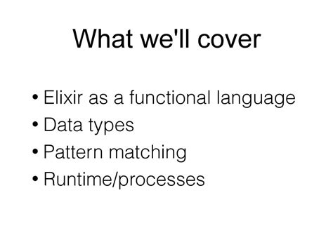 Elixir Fundamentals Speaker Deck