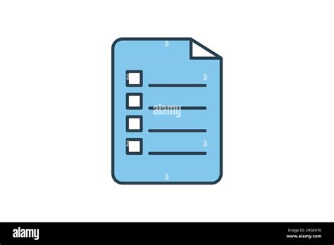 Survey Form Icon Icon Related To Survey Flat Line Icon Style Simple