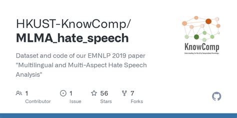 github hkust knowcomp mlma hate speech dataset and code of our emnlp