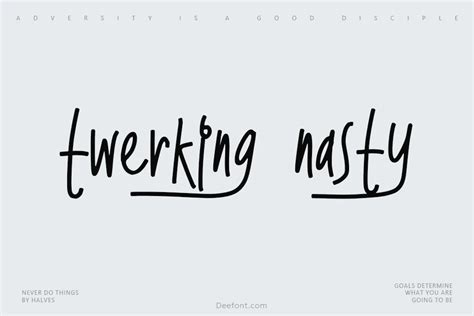 Twerking Nasty Font Free Download And Preview Deefont