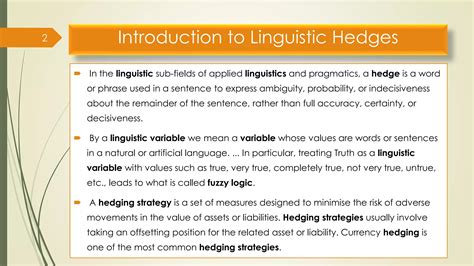 Linguistic Hedges In Fuzzy Logic Ppt