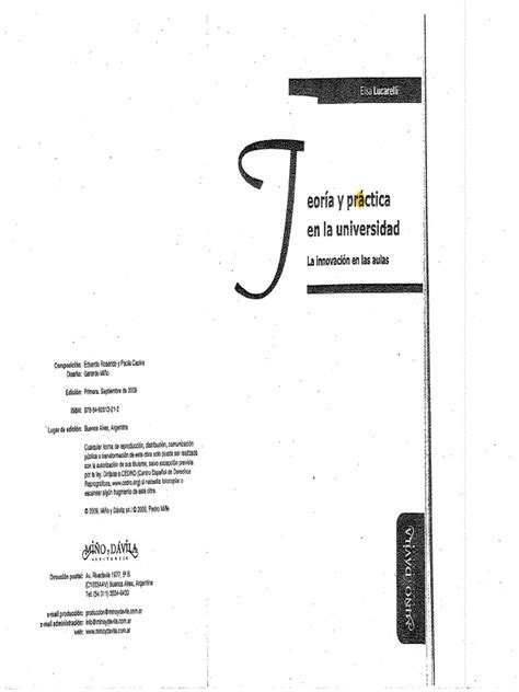 Lucarelli Teoría Y Práctica En La Universidad Pdf