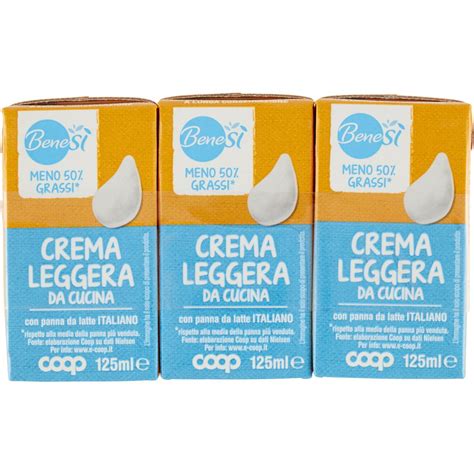 Crema Da Cucina Leggera Con Panna COOP BENE SI 3 X 125 ML Coop Shop