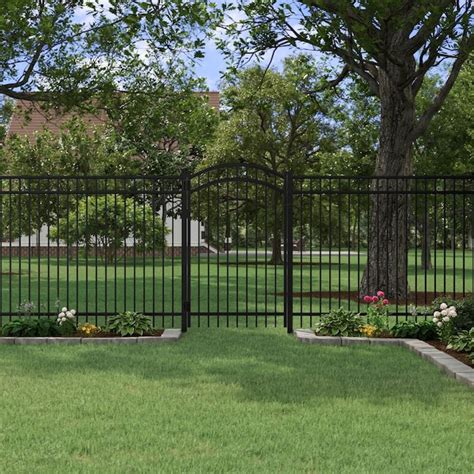 Freedom New Haven 6 Ft H X 8 Ft W Black Aluminum Decorative Spaced