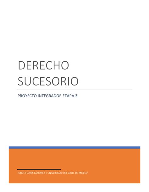 Act8 Mgr Ds Derecho Sucesorio Actividad 8 Jorge Flores Lazcarez