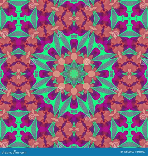 Ethnic Kaleidoscopic Patterns Stock Illustration Illustration Of