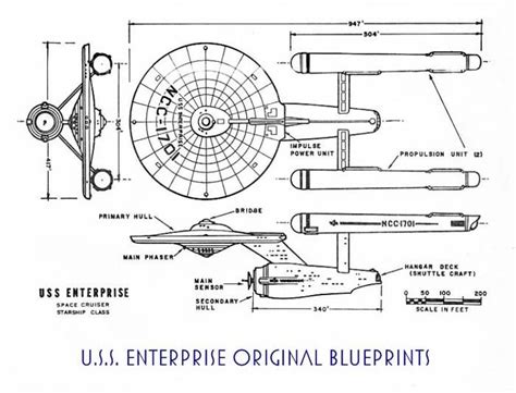 Star Trek Lcars Blueprint Database Uss Enterprise Space Cruiser