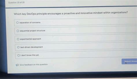 Question 15 Of 15 Which Key DevOps Principle StudyX