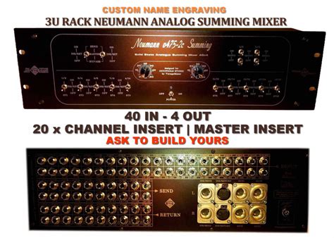 40 In 4 Out 20 Ch Insert Neumann Analog Summing Mixer