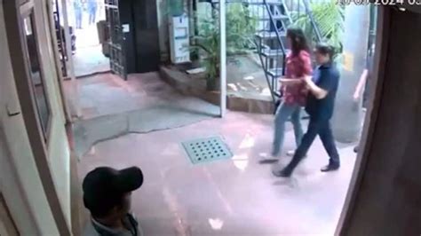 Cctv Footage Of Swati Maliwal At Delhi Cms House Emerges Watch