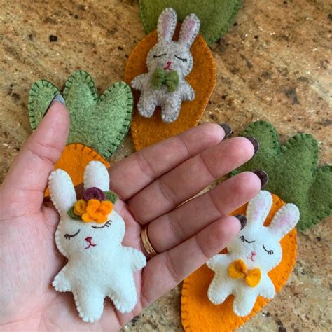 Bunny Rabbit Sewing Pattern Felt Bunnies Sew Your Own Plush Rabbits