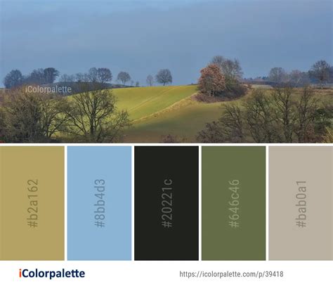Color Palette Ideas From Sky Field Grassland Image Icolorpalette