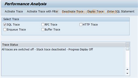 St Acc Sap Tcode Barrier Free Performance Trace
