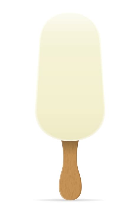 Ice Cream With Chocolate Glaze On Stick Vector Illustration 490564