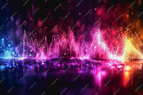 premium photo digital matrix data waveform on music dynamic wave