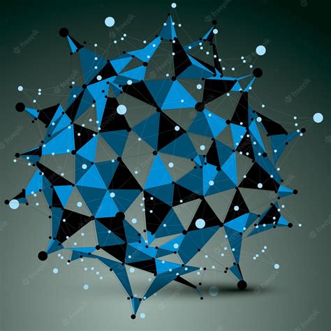 Premium Vector Spatial Vector Blue Digital Object 3d Technology