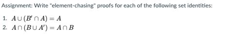 solved assignment write element chasing proofs for each