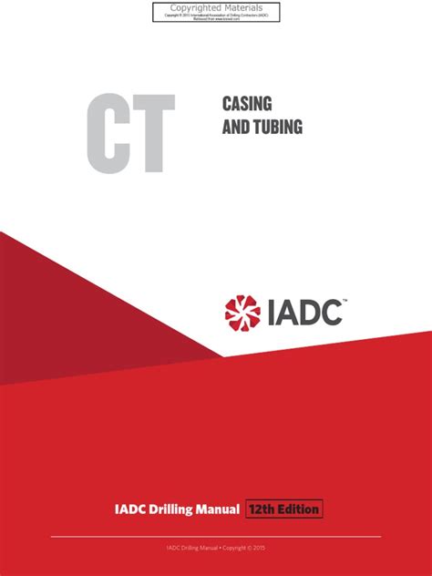 Iadc Vol 1 04 Casing And Tubing Pdf