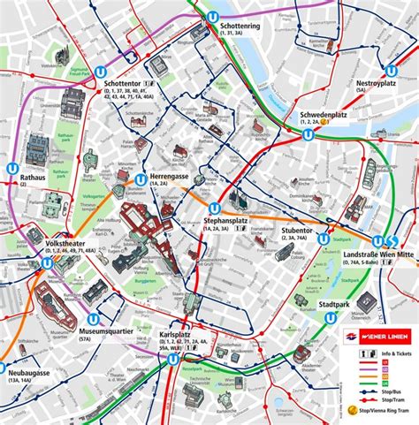 Wien Innenstadtplan Mit Sehenswürdigkeiten