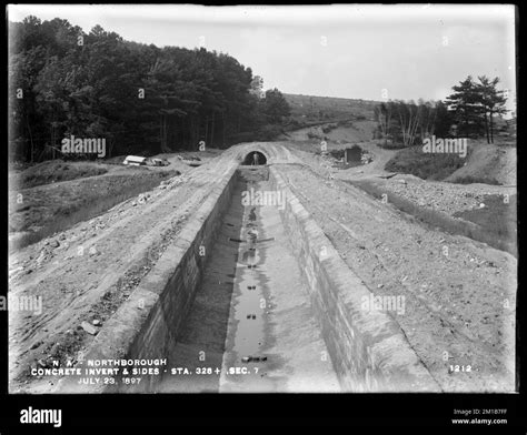 Wachusett Aqueduct Concrete Invert And Side Walls Section 7 Station