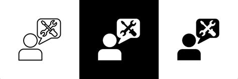 고객 서비스 및 지원 운영자 아이콘 집합입니다 온라인 도우미 관리자 아이콘입니다 헬프 센터 및 정보 핫라인 직원 또는 상담원