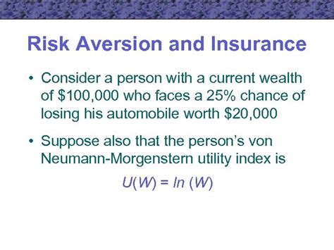 Chapter 8 Expected Utility And Risk Aversion Microeconomic