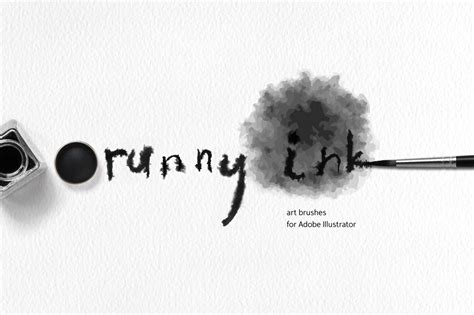 Runny Ink Brushes For Illustrator Gráfico Por Mazheika Store · Creative