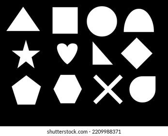Basic Shape Elements Sharp Rounded Edges Stock Vector Royalty Free Shutterstock