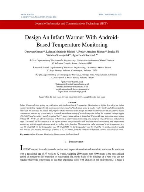 Design An Infant Warmer With Android Based Temperature Monitoring Pdf Power Supply