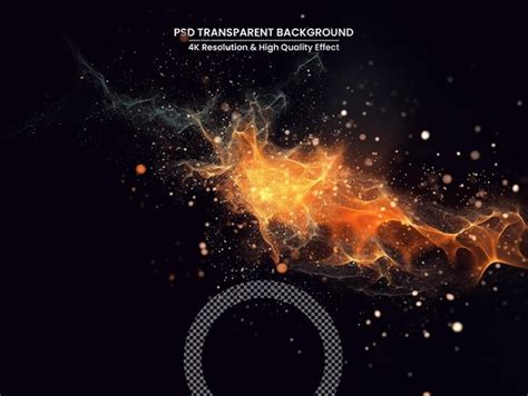투명 한 배경 추상 불타는 배경에 고립 된 화재 및 비행 불꽃의 불길 프리미엄 Psd 파일